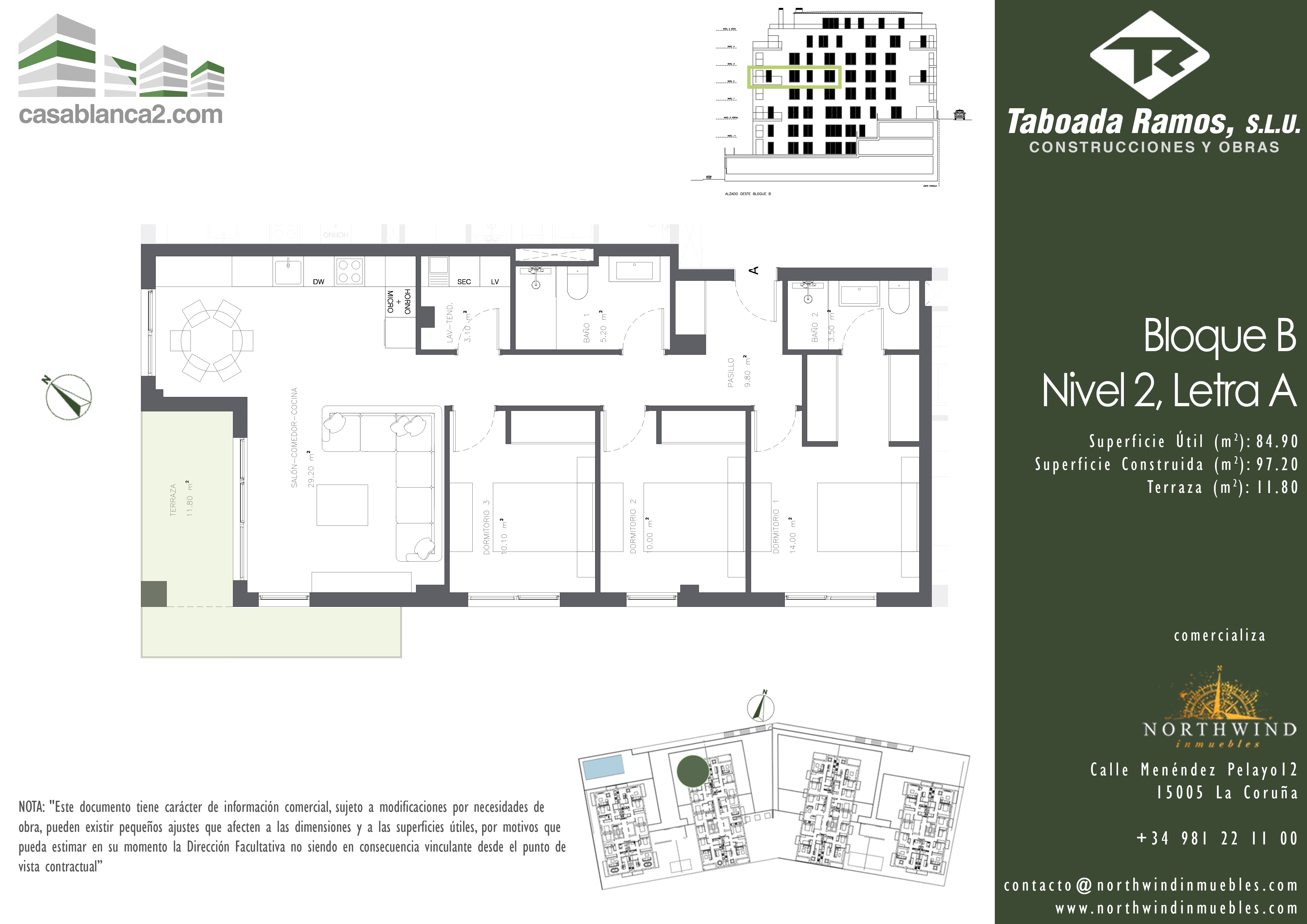 Edificio B - Nivel 2 - Letra A – Residencial Casablanca